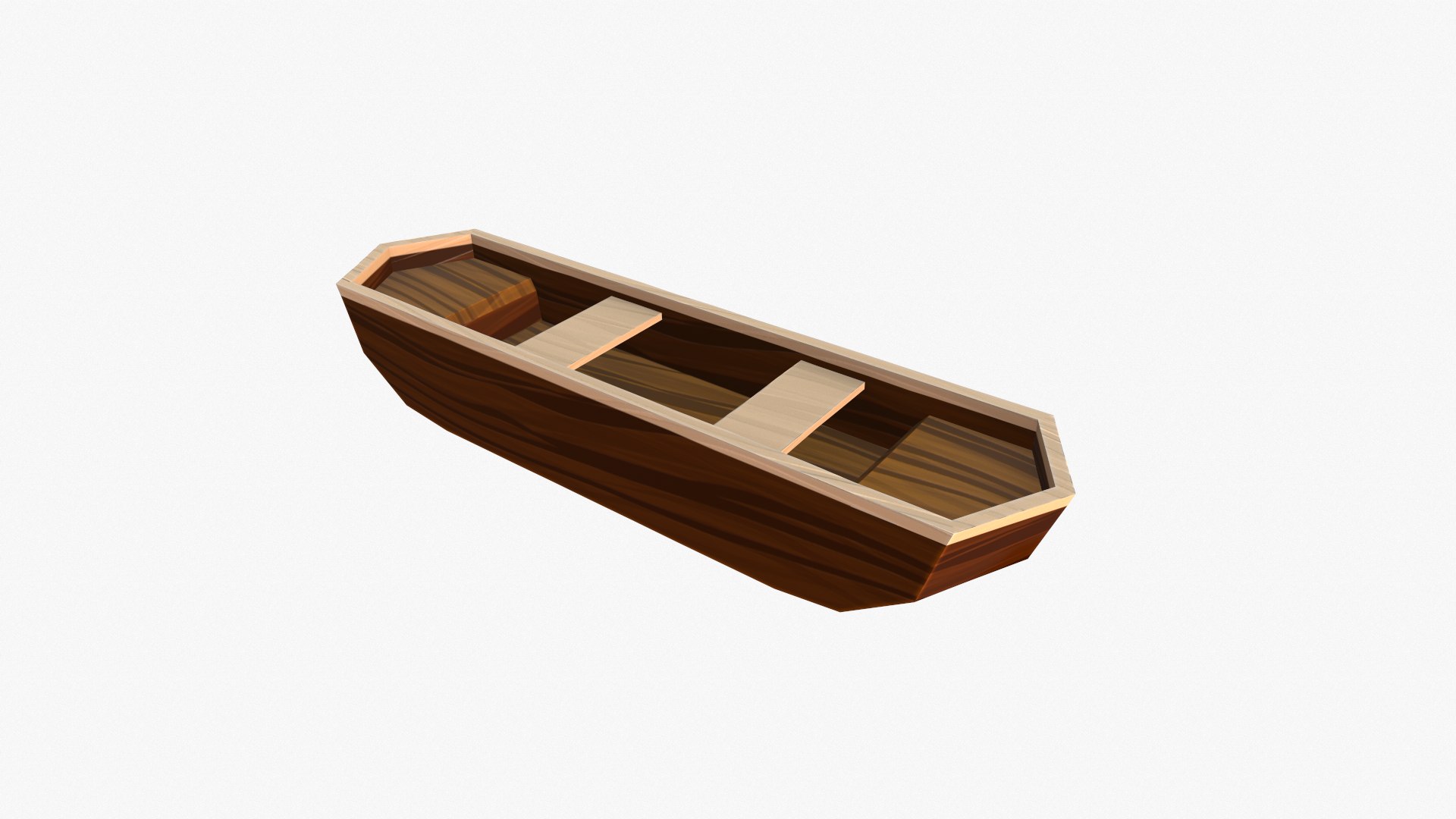 3D Model Cartoon Rowboat - TurboSquid 1962134