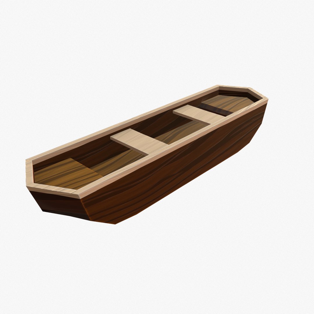 3D model Cartoon Rowboat - TurboSquid 1962134
