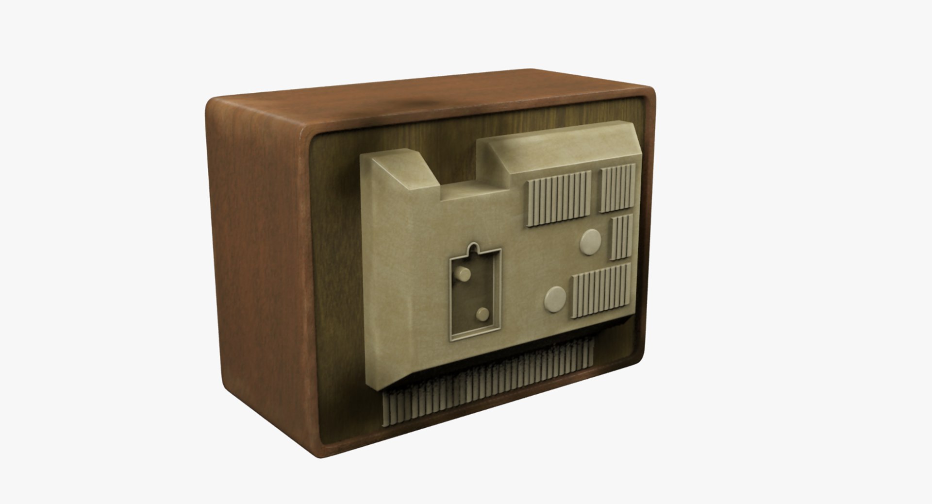 3D Broken Old Tv Model - TurboSquid 1156450