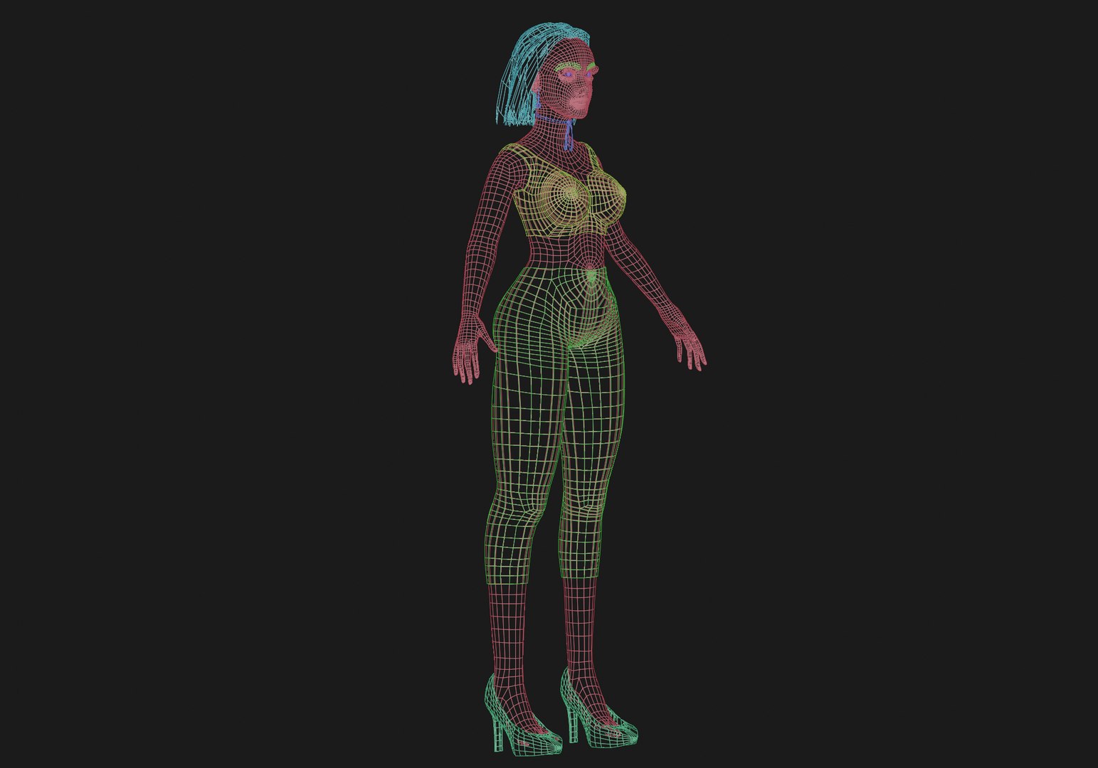 3D Model Pretty Basic Woman V26900 - TurboSquid 2260395