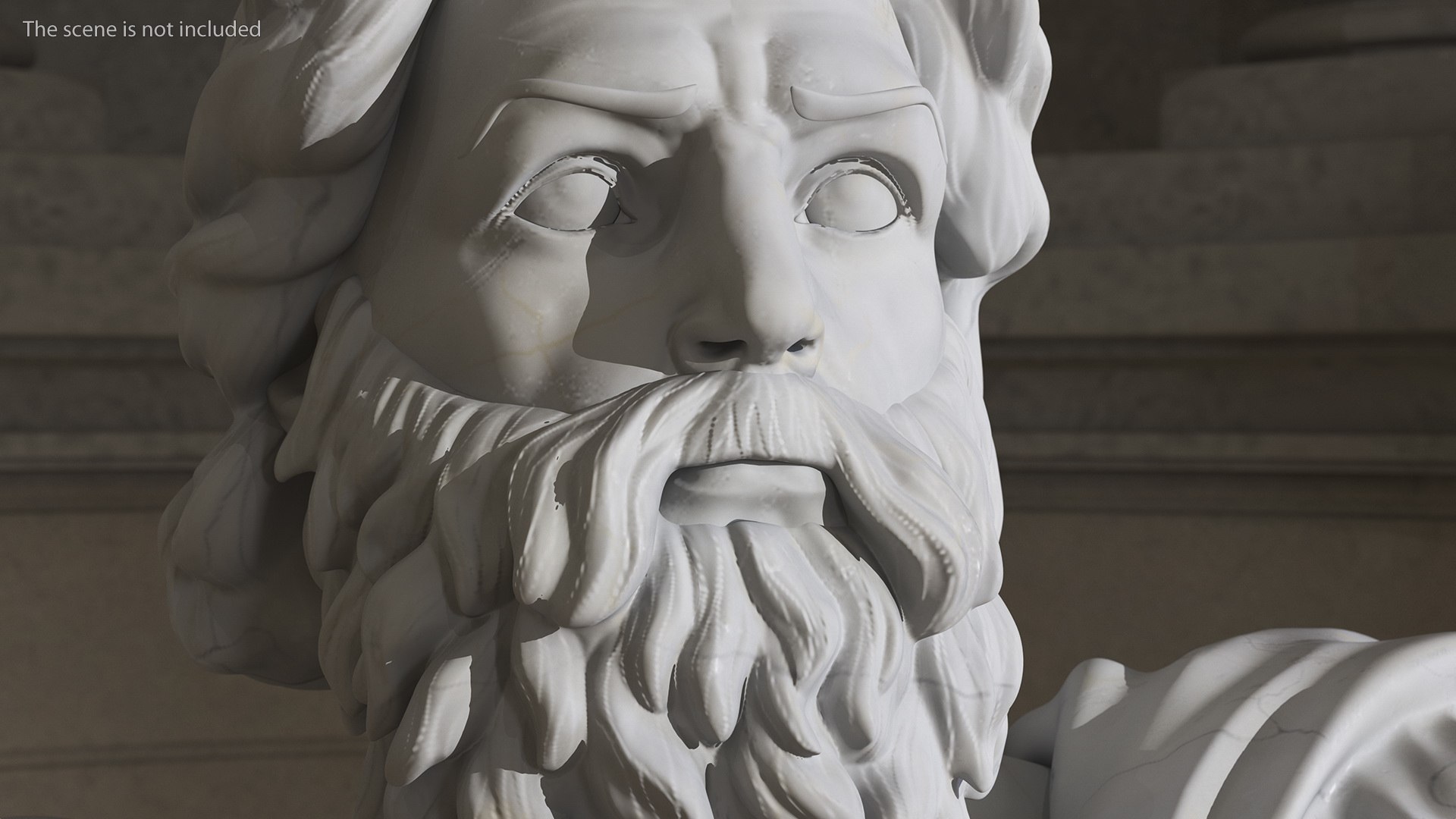 Poseidon Head Marble 3D - TurboSquid 1772727