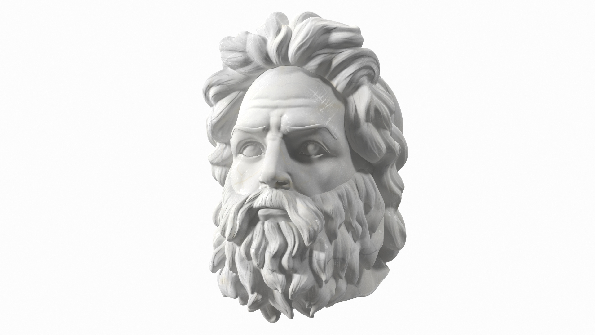 Poseidon Face Sculpture