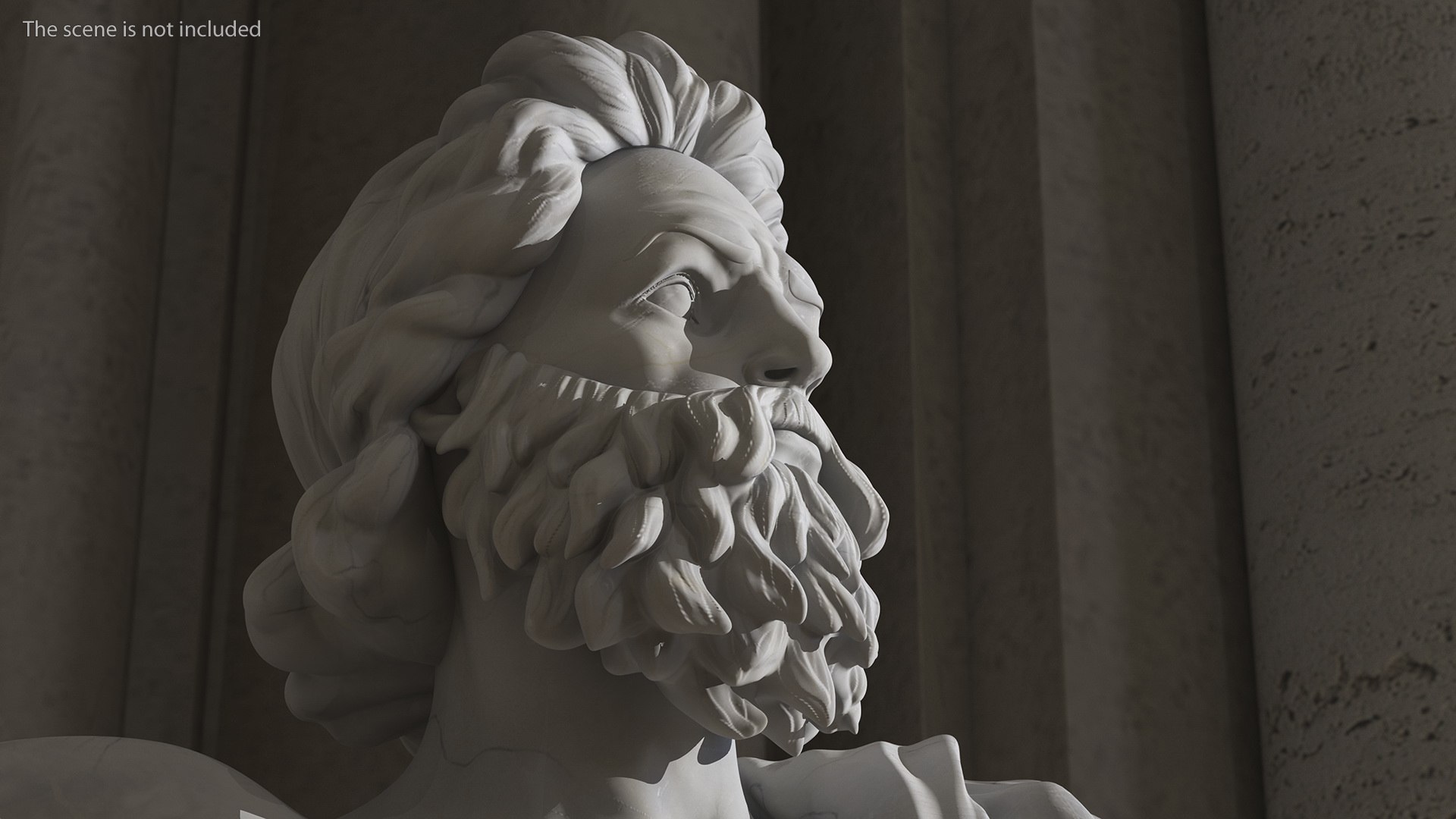 Poseidon Head Marble 3D - TurboSquid 1772727