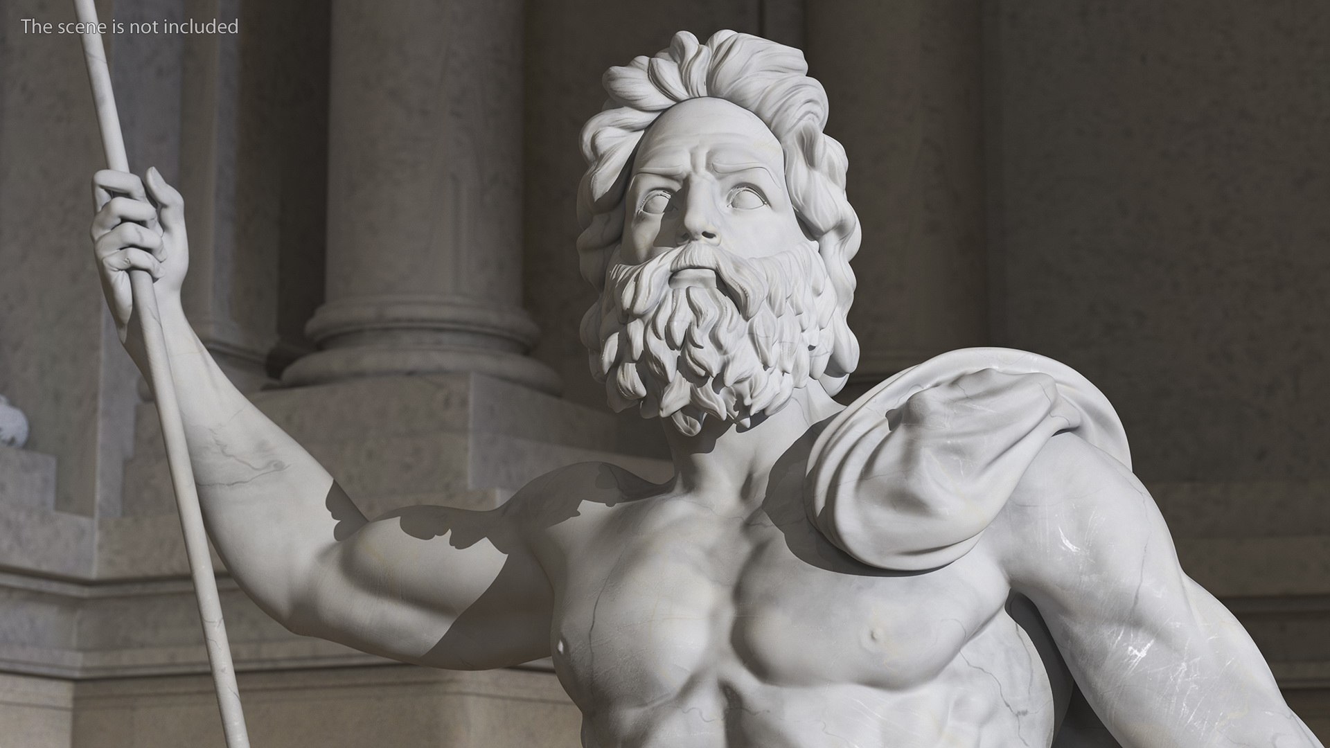 Poseidon Head Marble 3D - TurboSquid 1772727