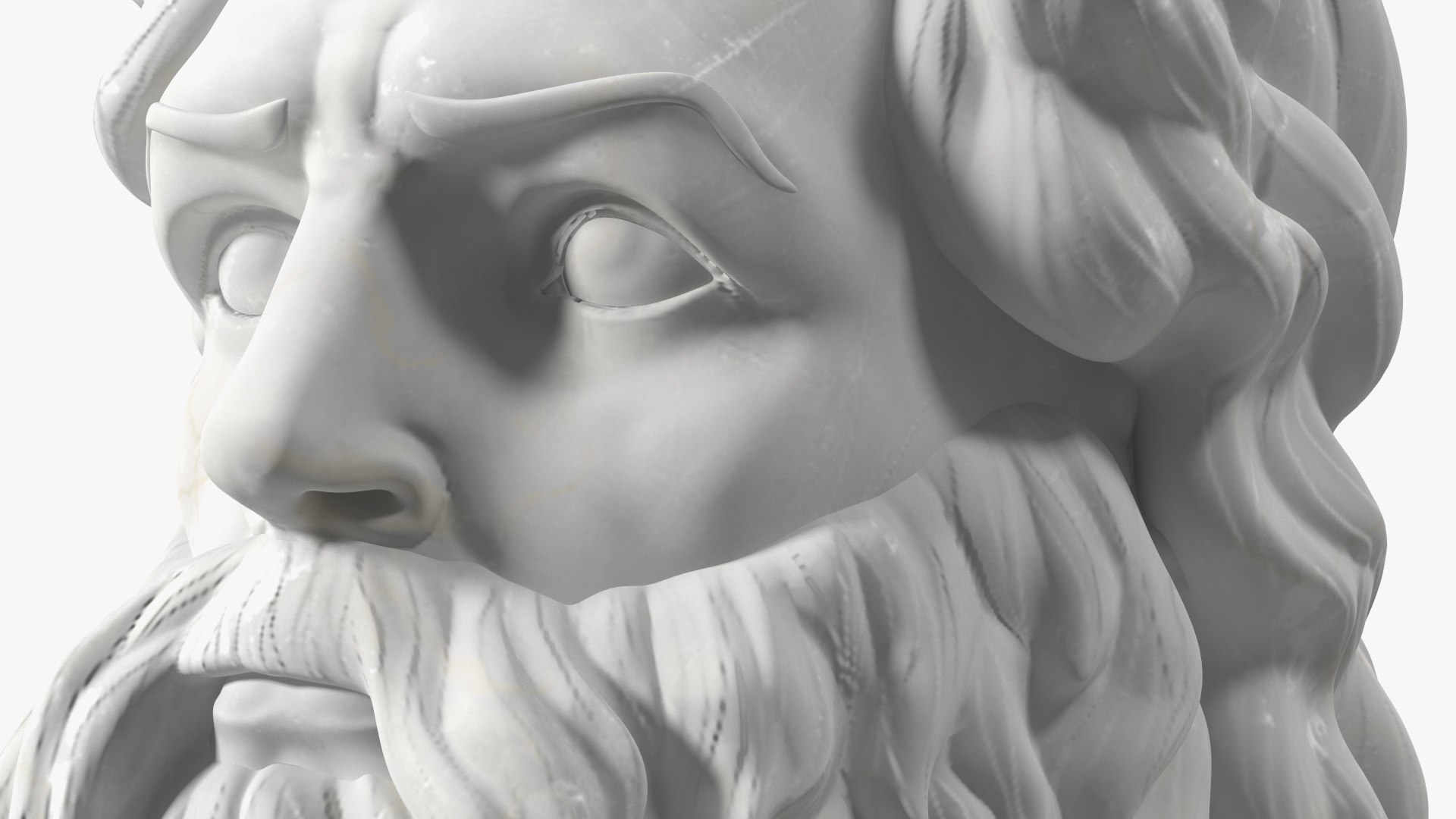 Poseidon Head Marble 3D - TurboSquid 1772727