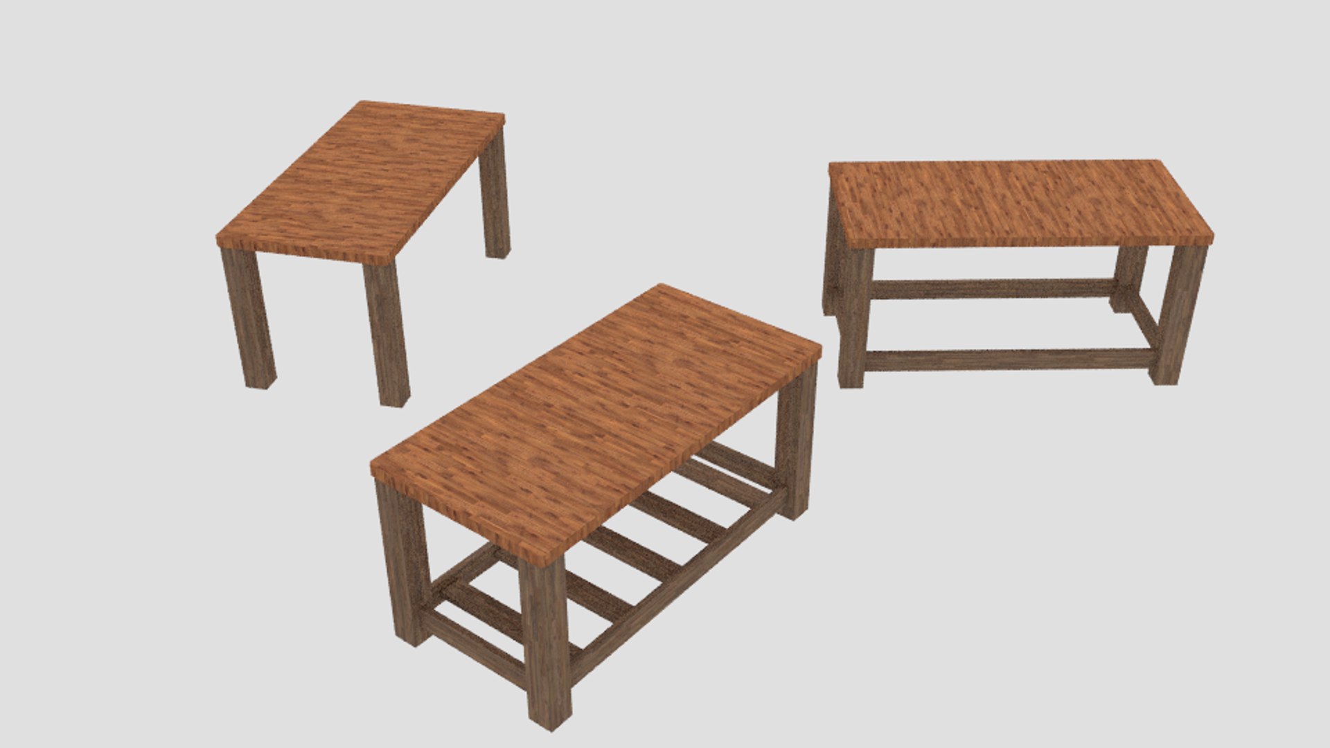 Wooden Tables Obj Free