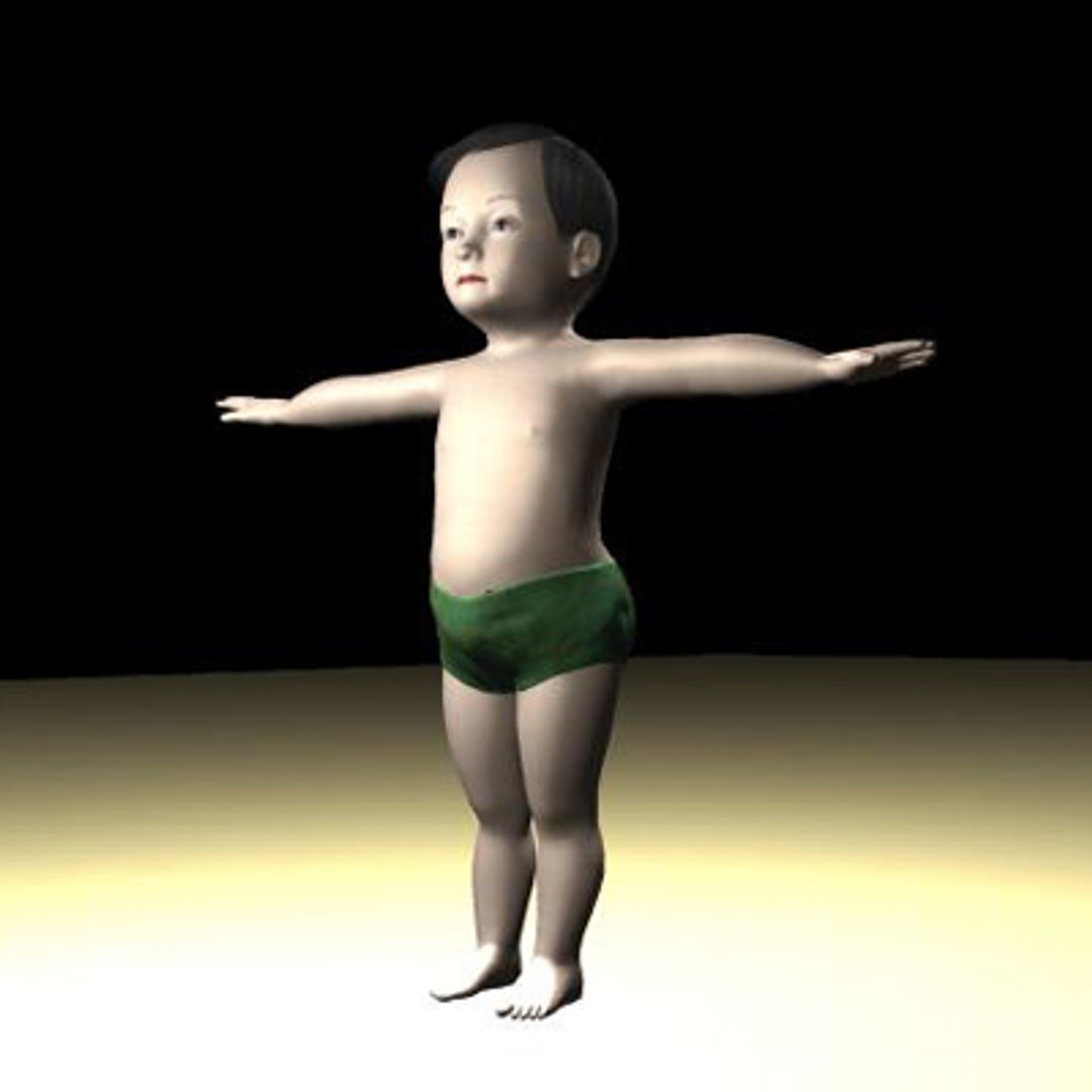 3ds Max Baby Body Character