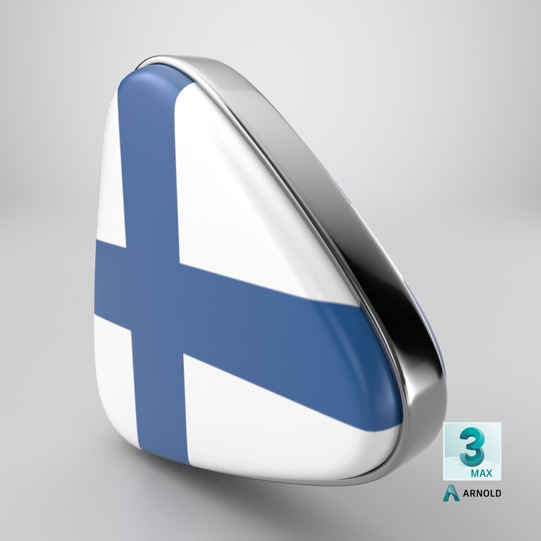 3D Finland Flag Icon Model - TurboSquid 2058933