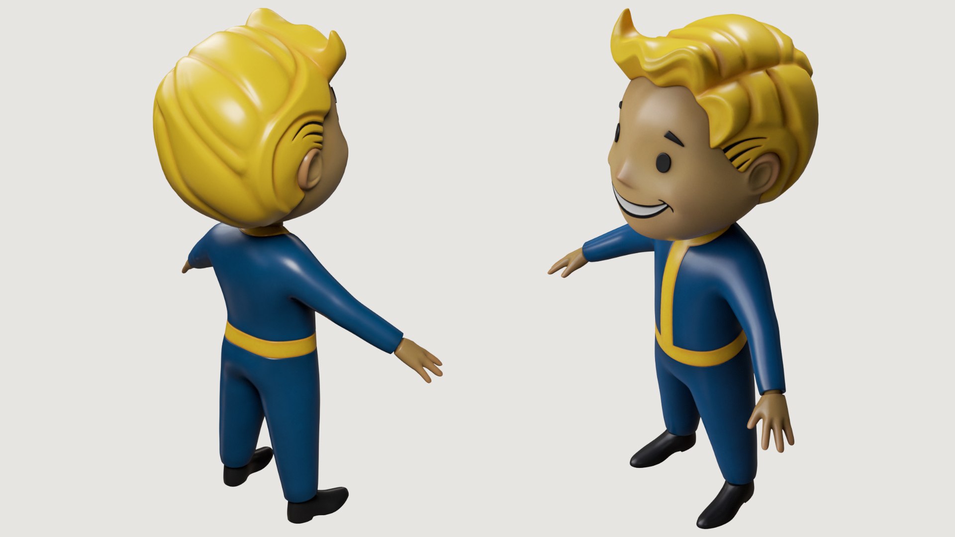 3D Vault Boy - TurboSquid 2230580