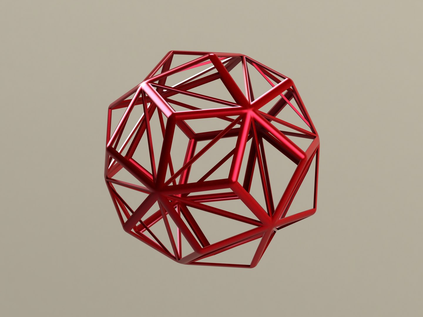 Wireframe Shape Small Triambic Icosahedron 3D Model - TurboSquid 2176090