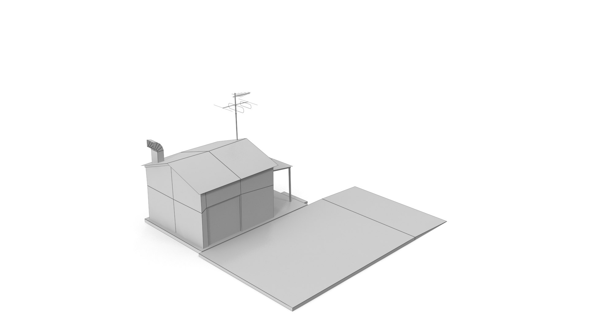 3D Garage Building Low Poly Model - TurboSquid 1990462