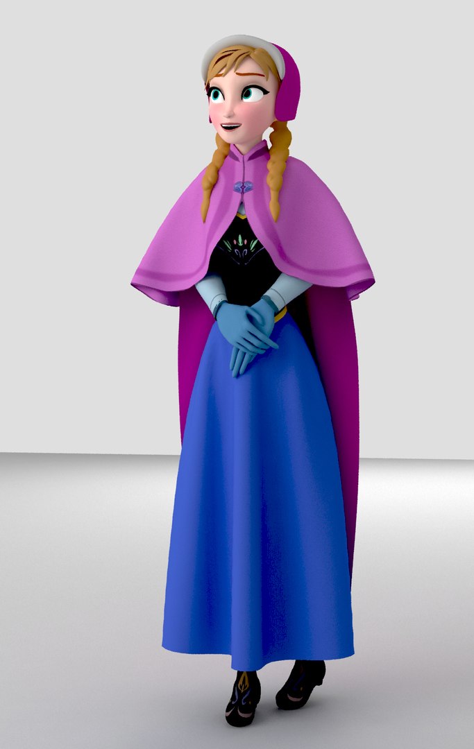 3d Model Frozen Anna