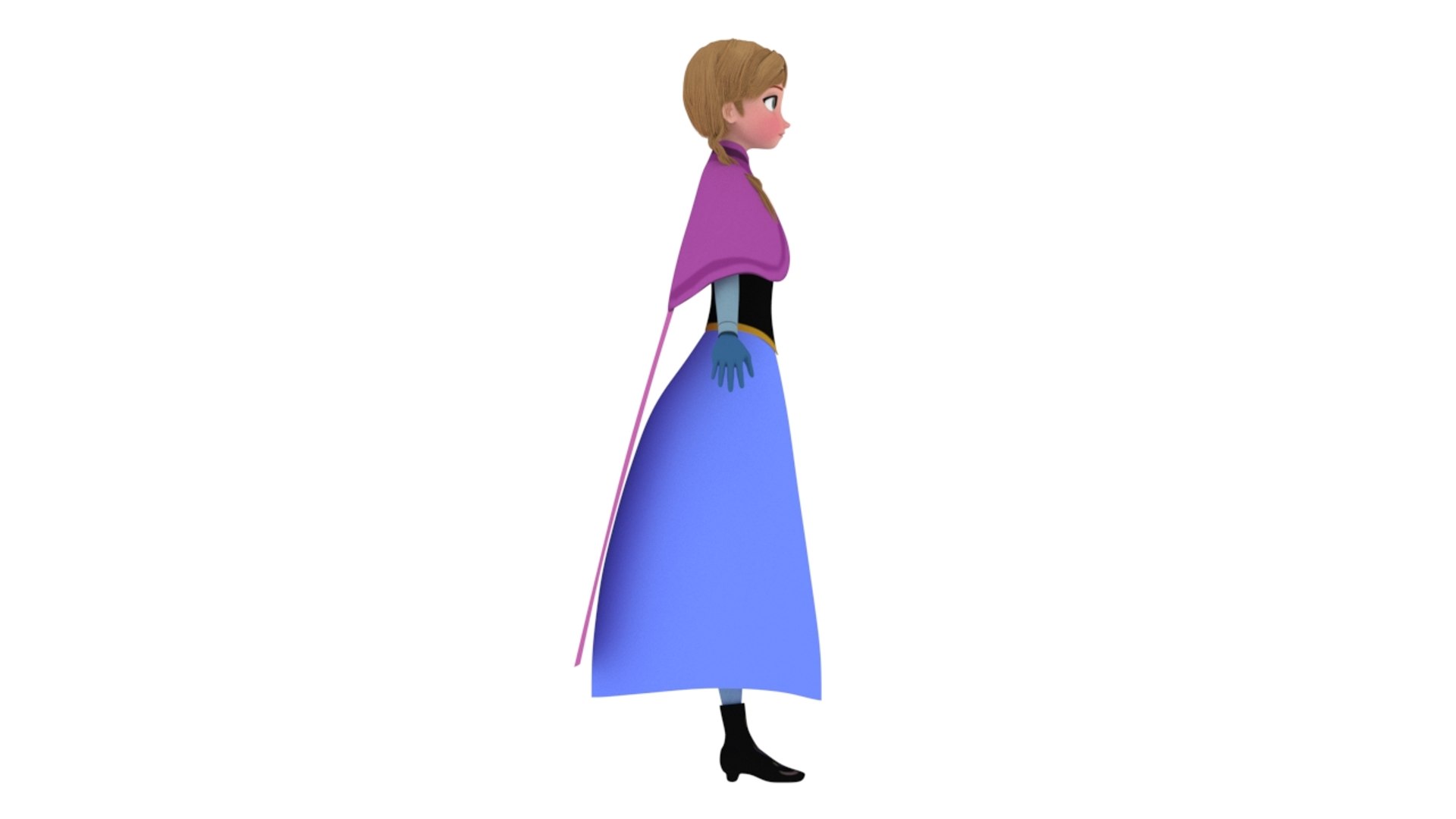 3d Model Frozen Anna