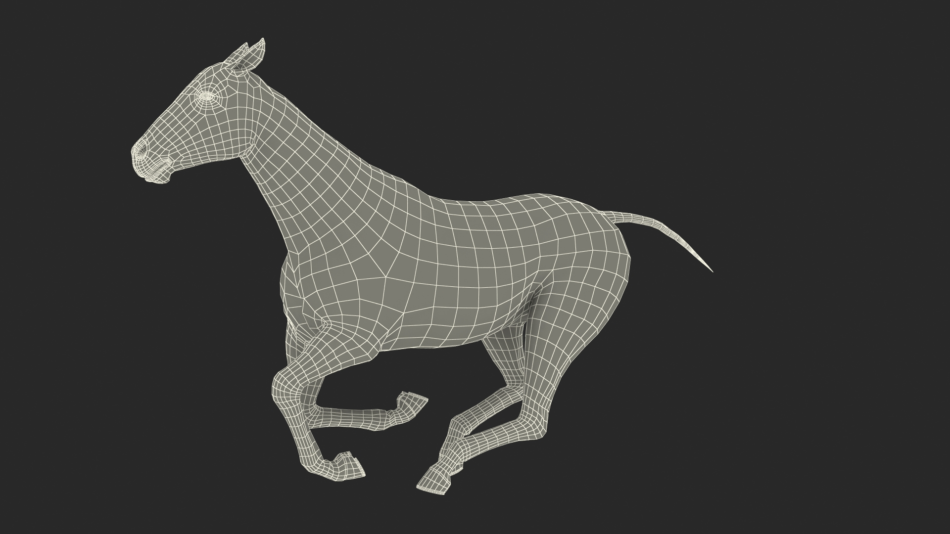 Gallop Black Horse 3D Model - TurboSquid 1465486