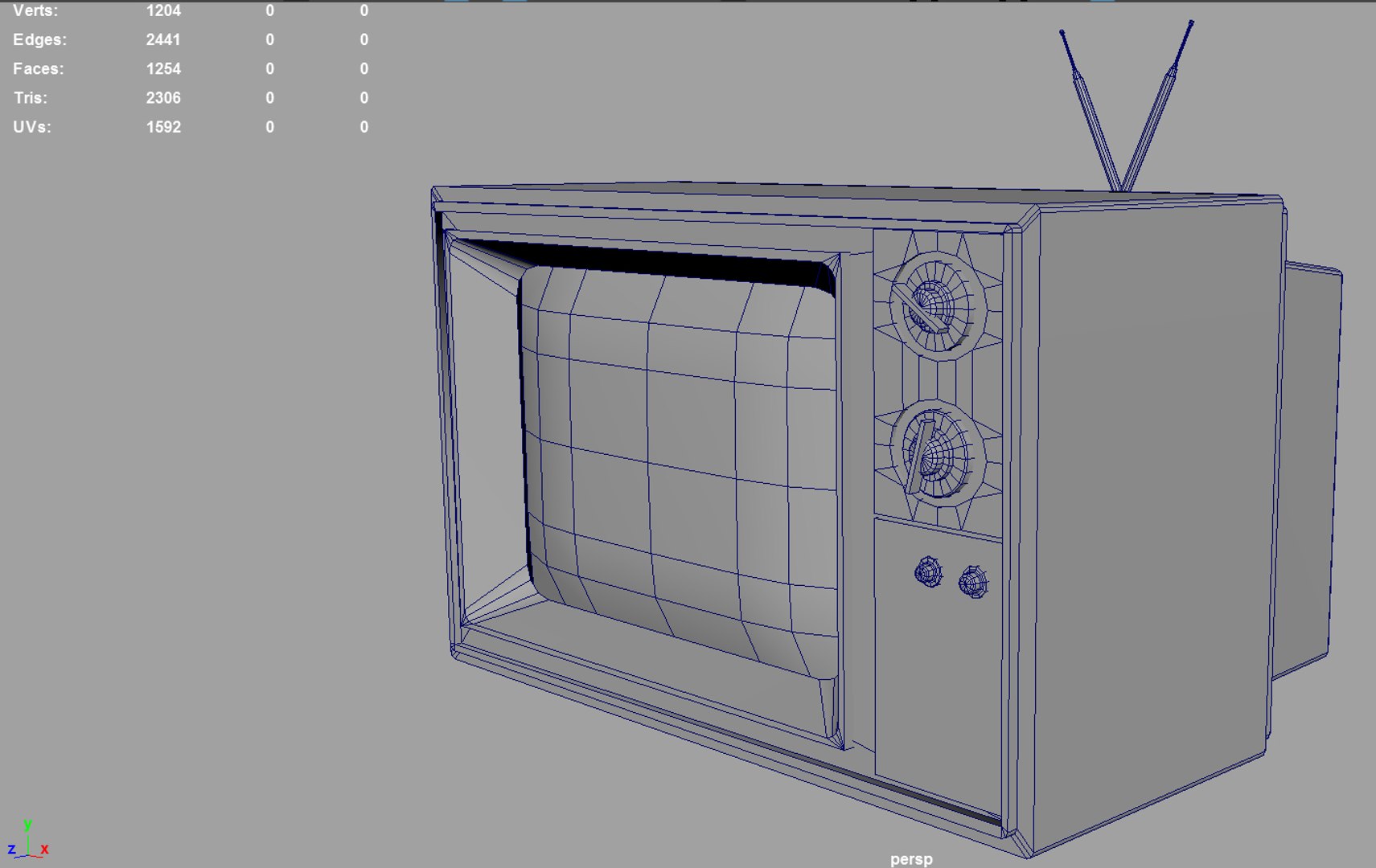3d Model Vintage Tv