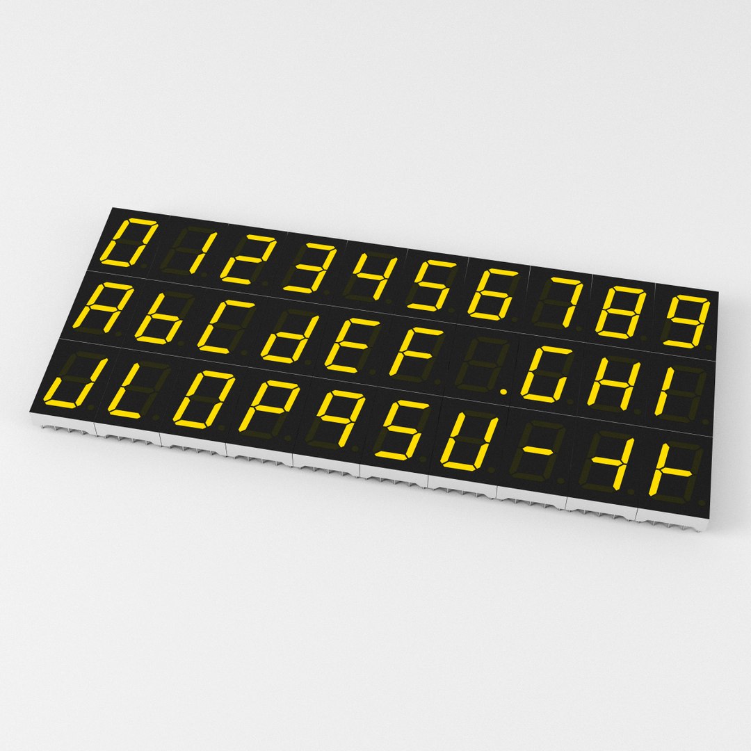 3D 7-segment Led Display Segment Model - TurboSquid 1324902