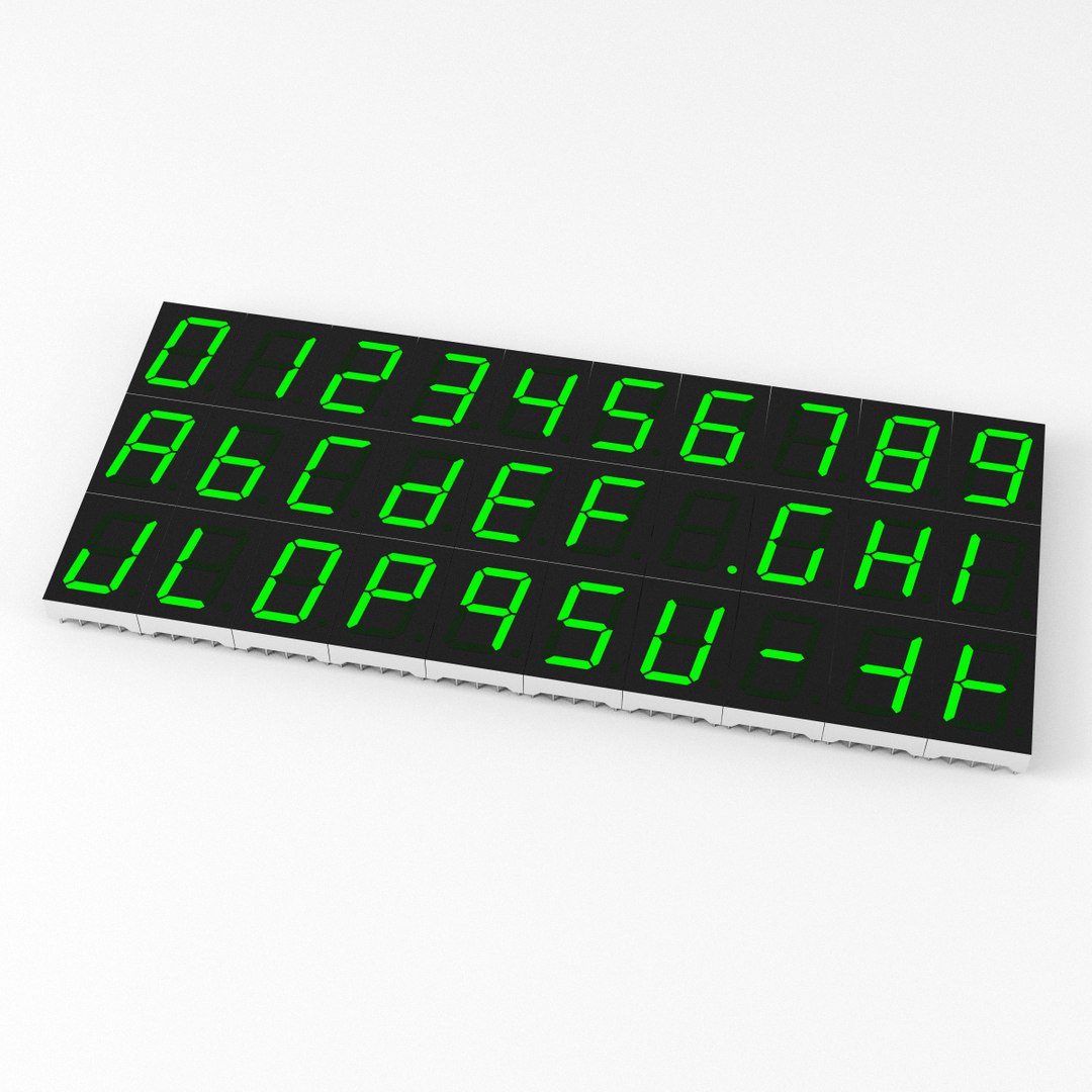 3D 7-segment Led Display Segment Model - TurboSquid 1324902