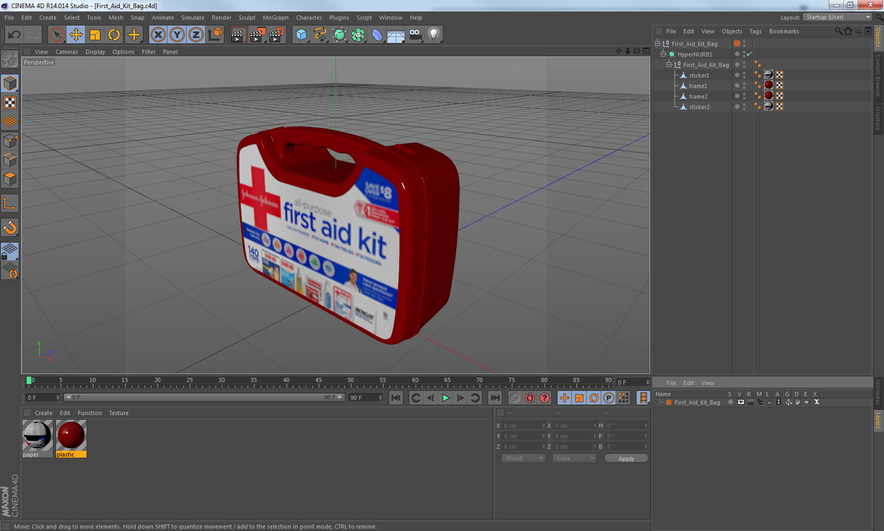 3D aid kit bag model - TurboSquid 1329111