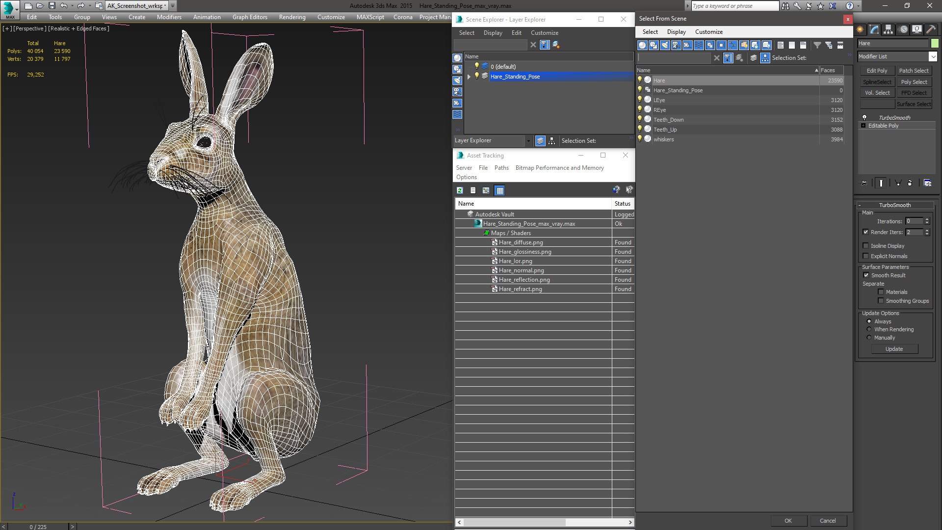 3D Hare Standing Pose - TurboSquid 2128806