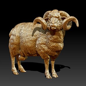 3d sculpture ram model