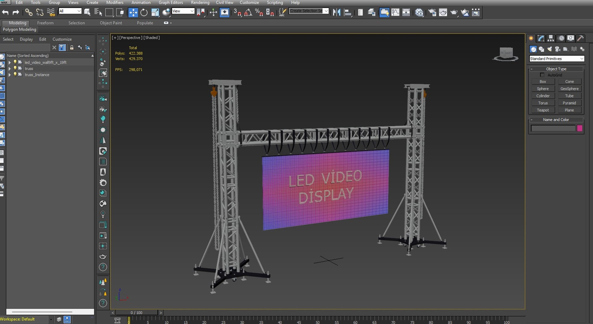 Led Video Wall Truss 3D Model - TurboSquid 2335737