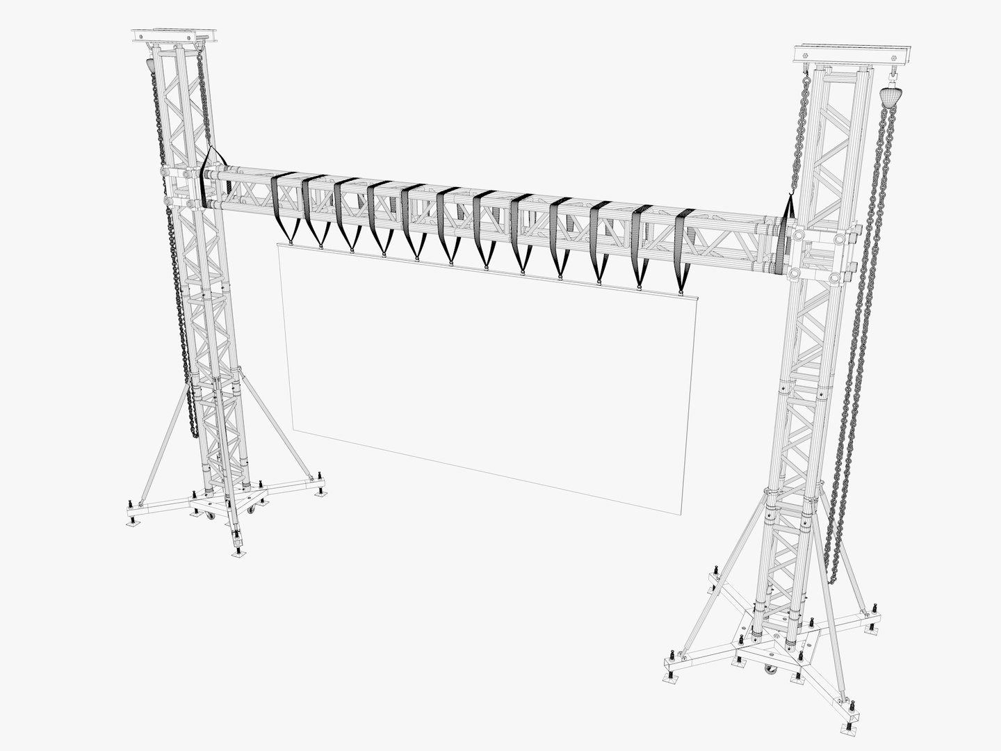 Led Video Wall Truss 3D Model - TurboSquid 2335737