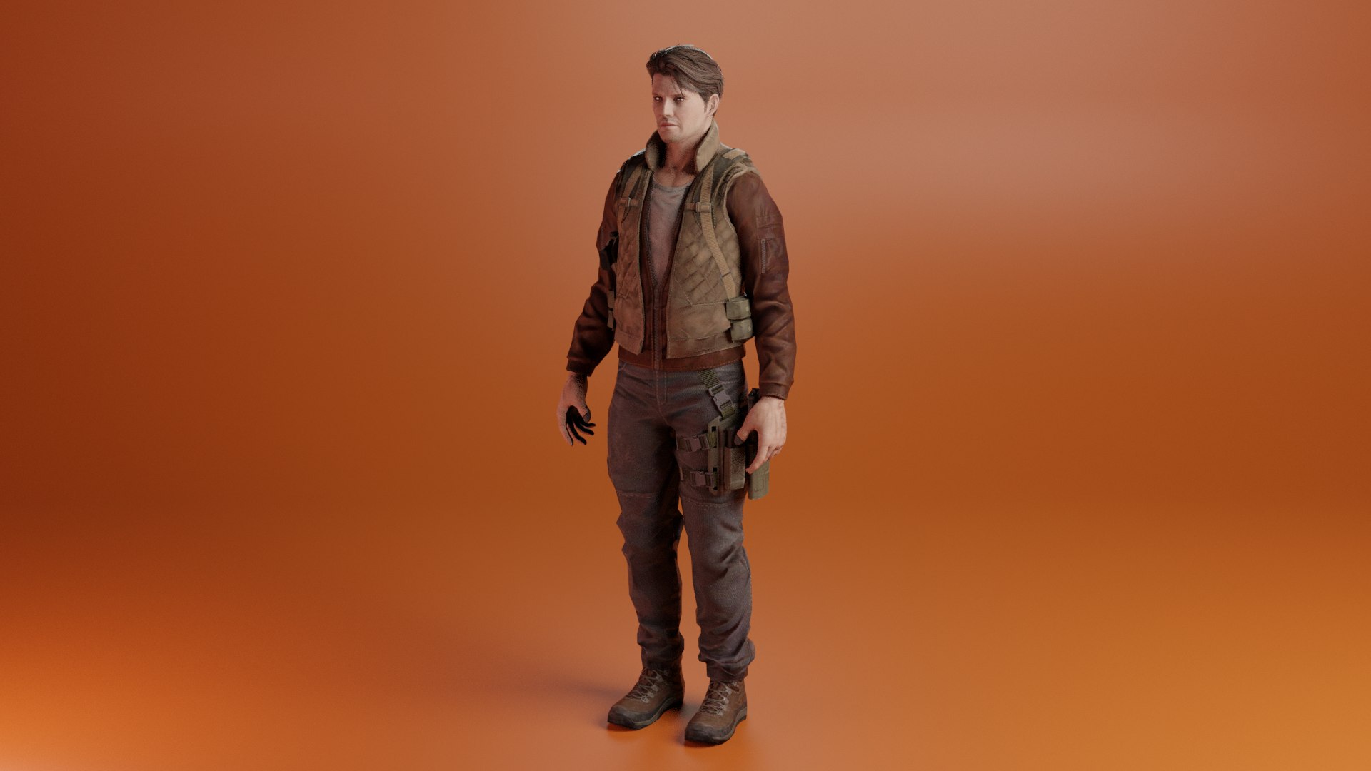 Gaming Rigged Lowpoly Character Model - TurboSquid 2173489