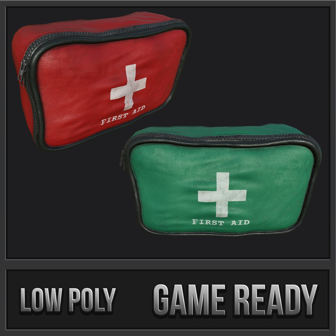 3D aid kit pbr model - TurboSquid 1331887