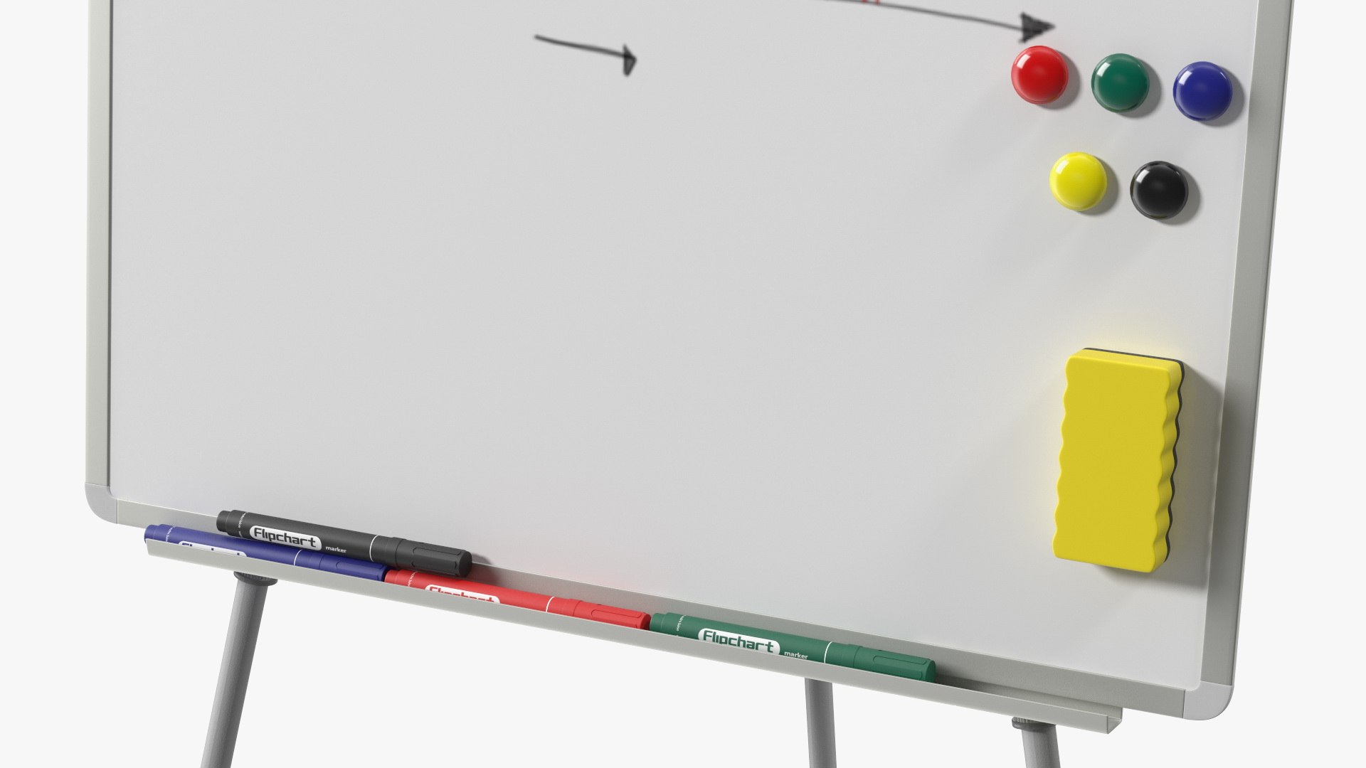 Flip Chart Stand With Magnets And Sponge 3D Model - TurboSquid 2236682