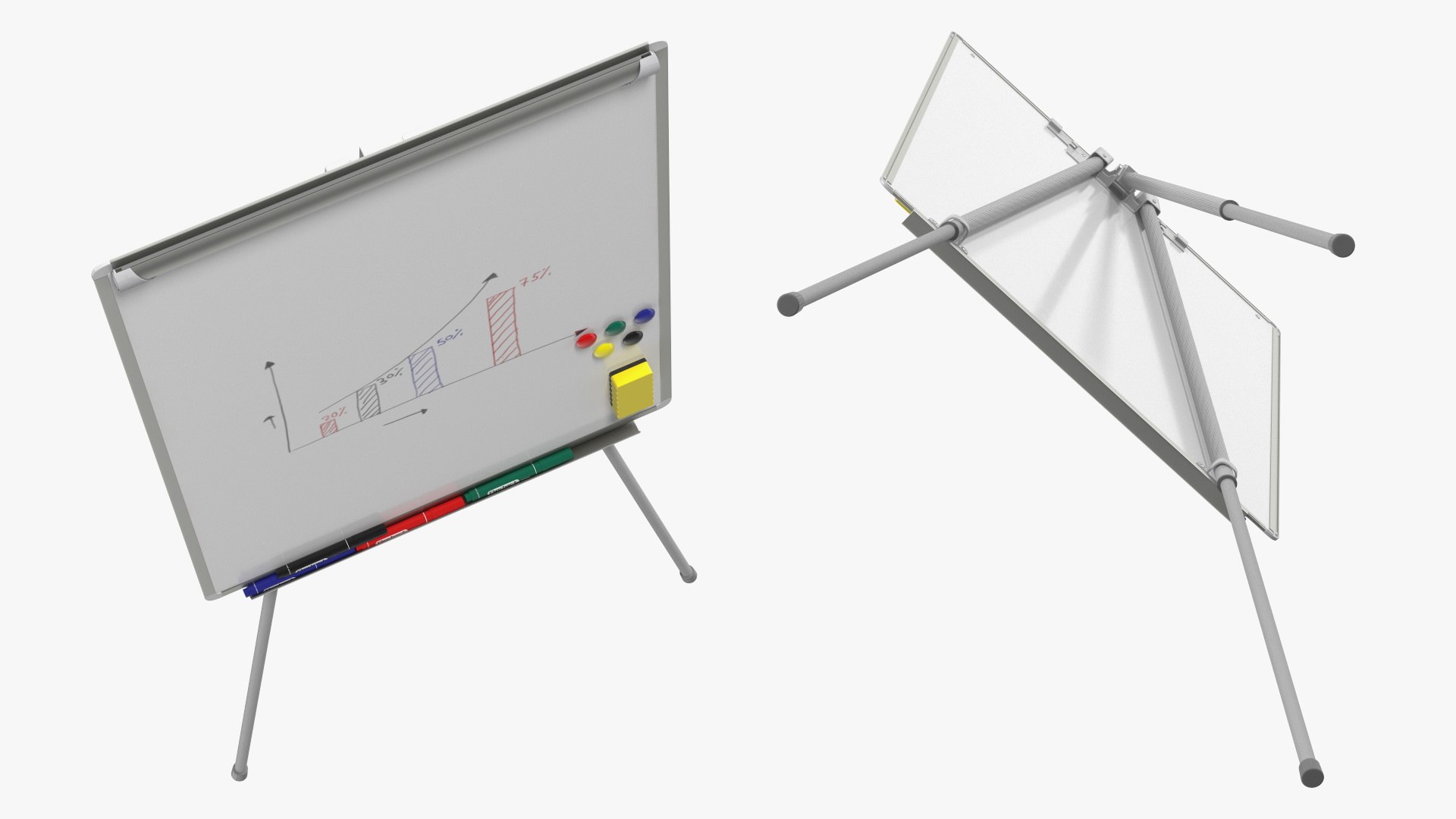 Flip Chart Stand With Magnets And Sponge 3D Model - TurboSquid 2236682