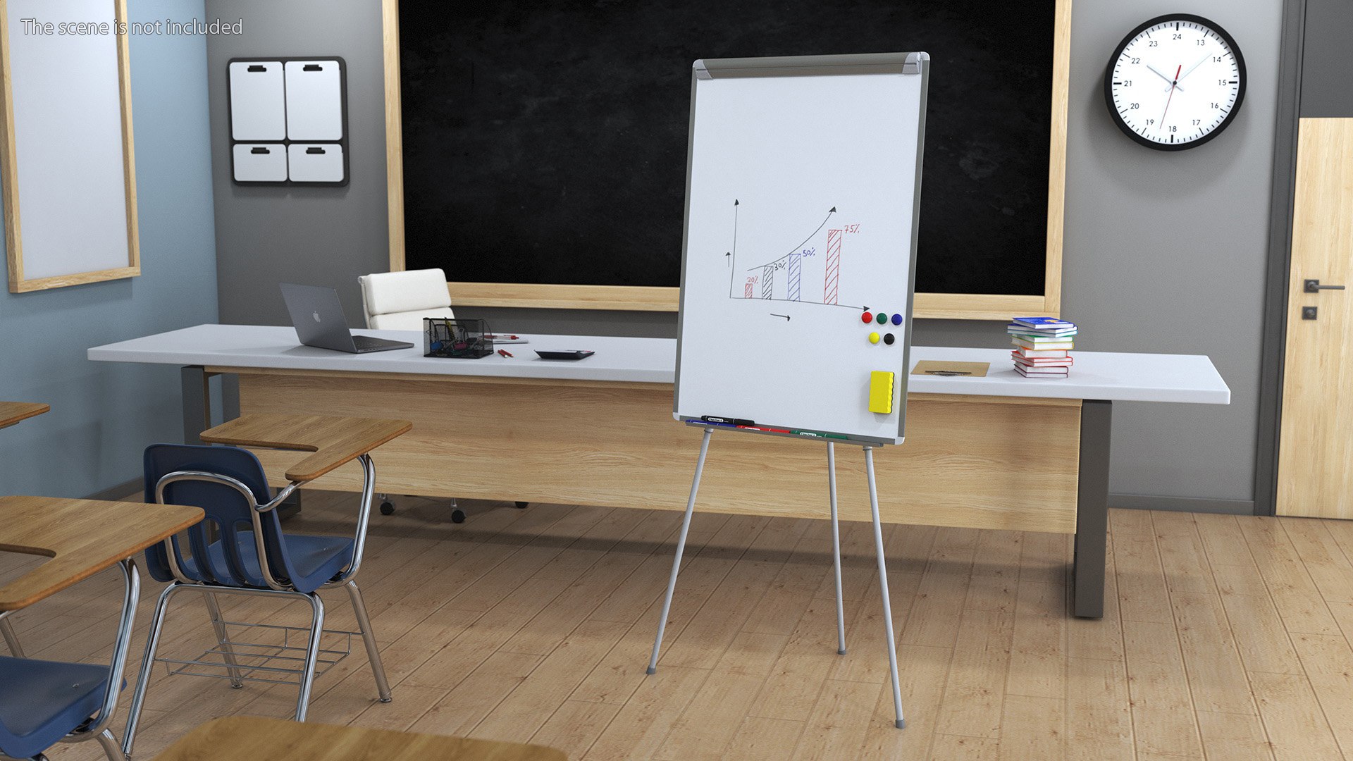 Flip Chart Stand With Magnets And Sponge 3D Model - TurboSquid 2236682