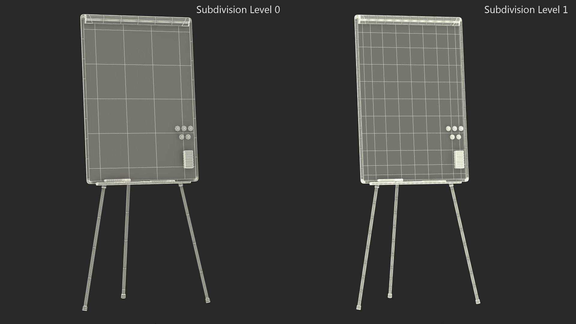 Flip Chart Stand With Magnets And Sponge 3D Model - TurboSquid 2236682
