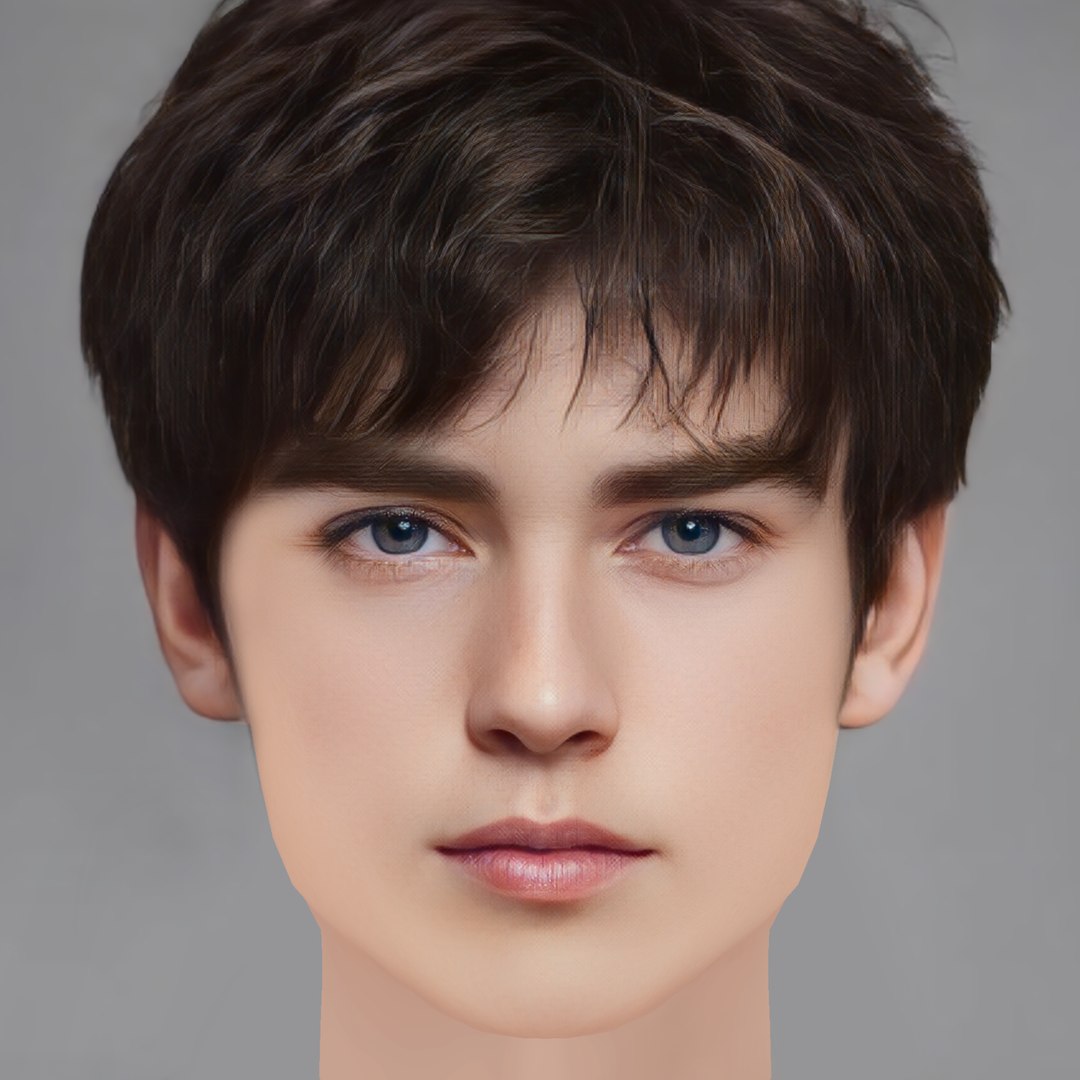 Handsome Boy Head 01 - No Hair - Low Poly Head For Game 3D Model ...