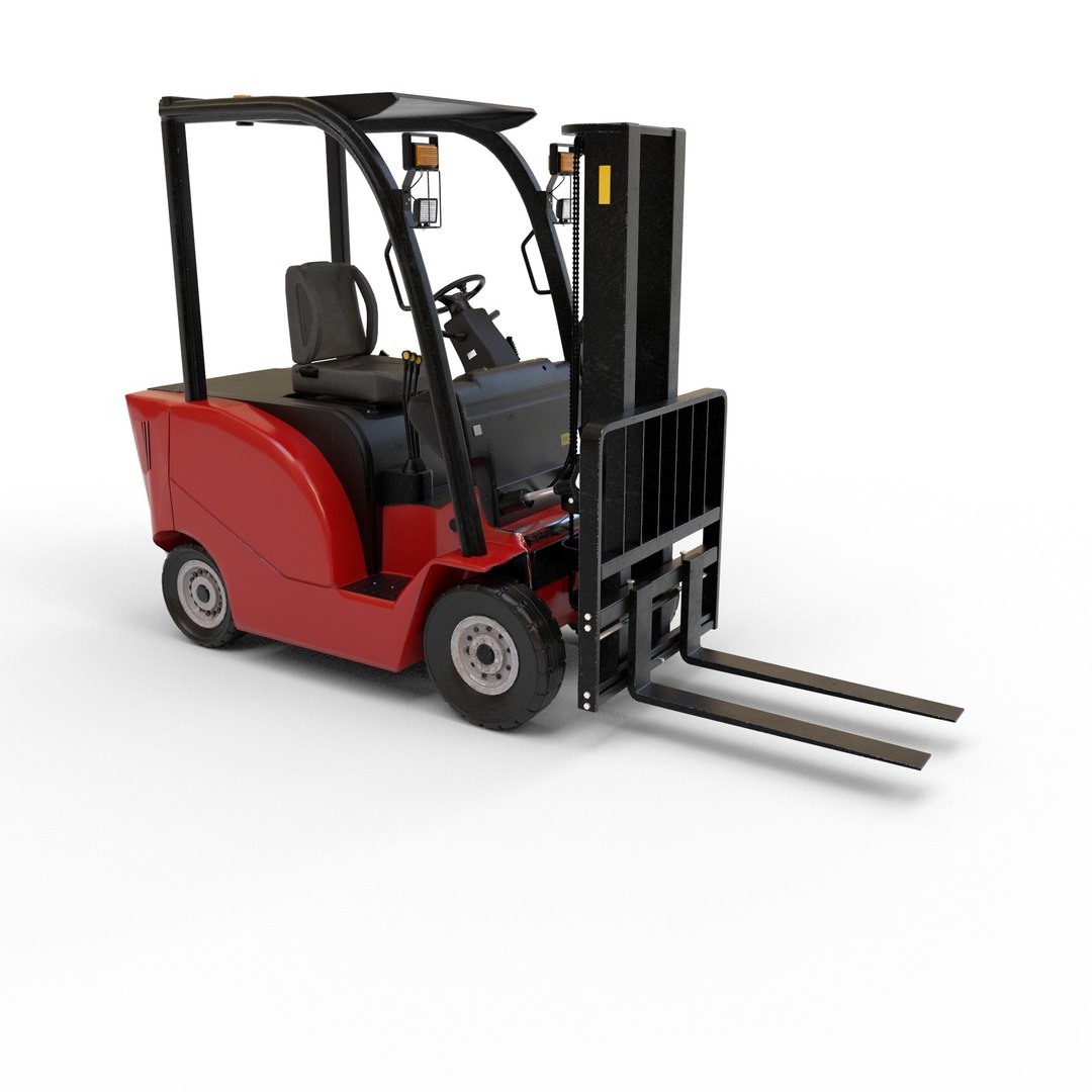 3D Red Generic Forklift - TurboSquid 2153309