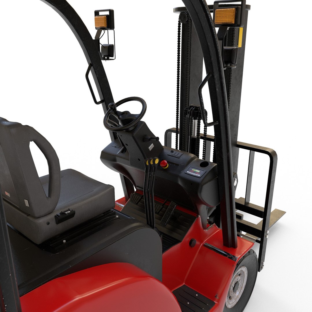 3D Red Generic Forklift - TurboSquid 2153309
