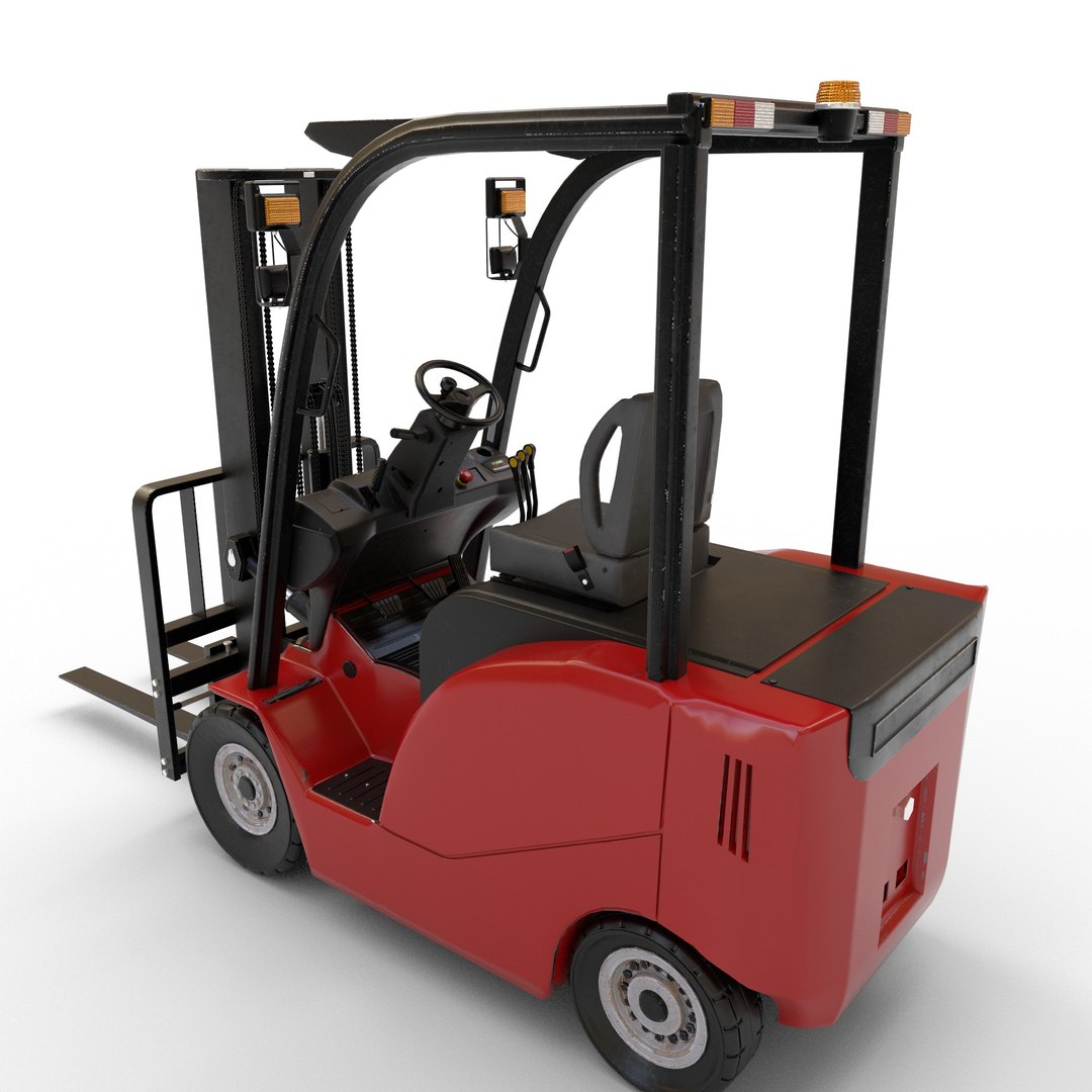 3D Red Generic Forklift - TurboSquid 2153309