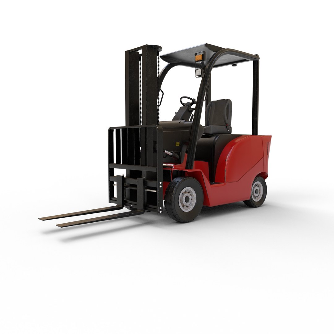 3D Red Generic Forklift - TurboSquid 2153309