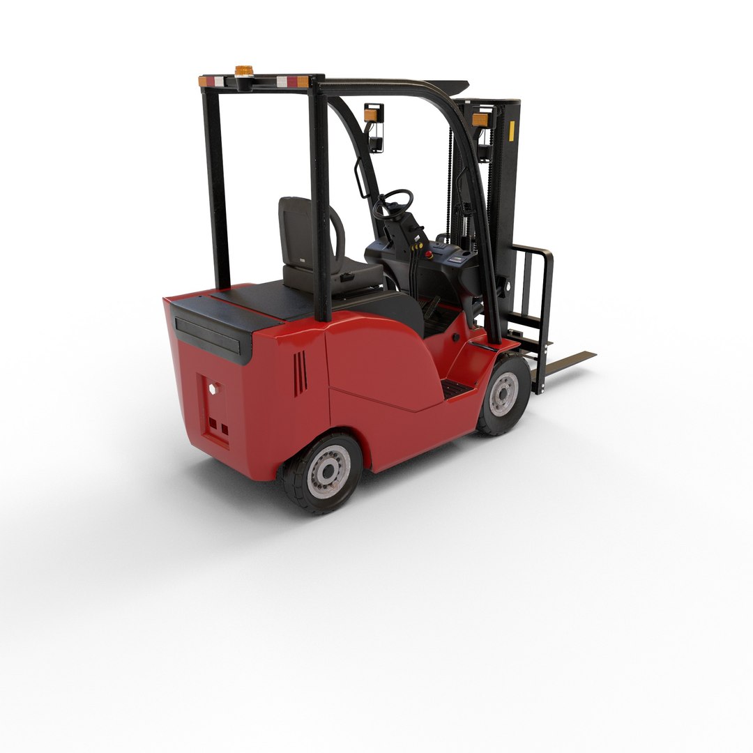 3D Red Generic Forklift - TurboSquid 2153309