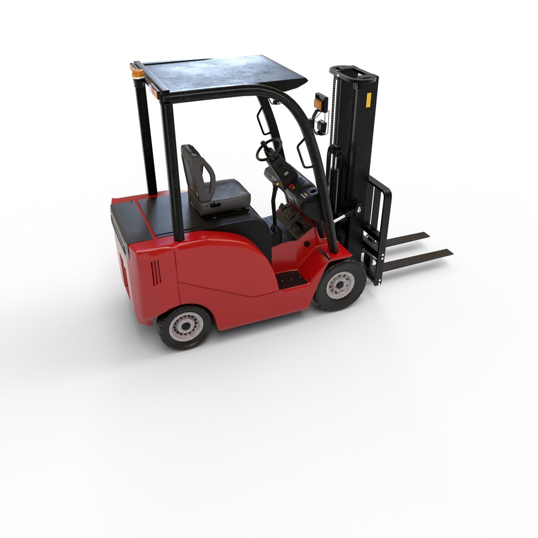 3D Red Generic Forklift - TurboSquid 2153309