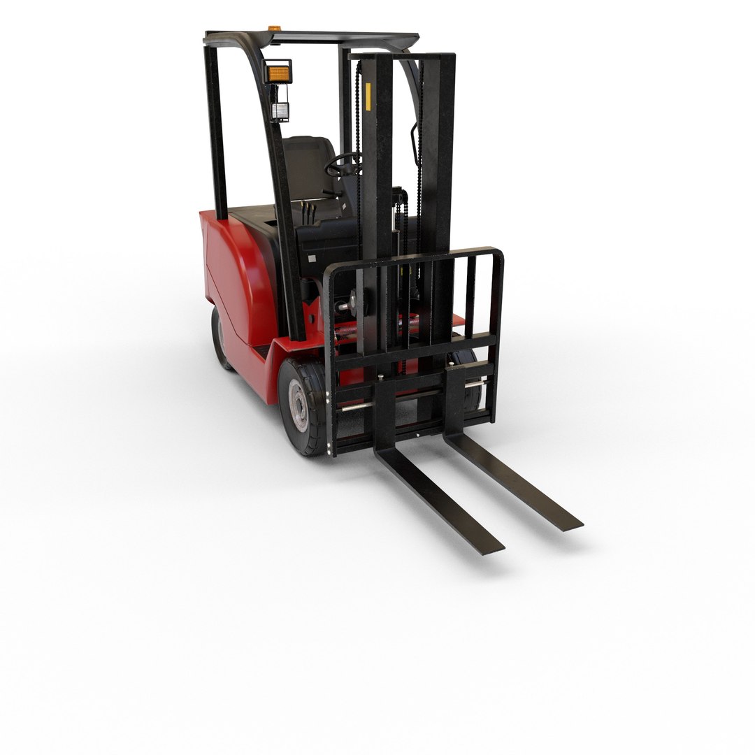 3D Red Generic Forklift - TurboSquid 2153309