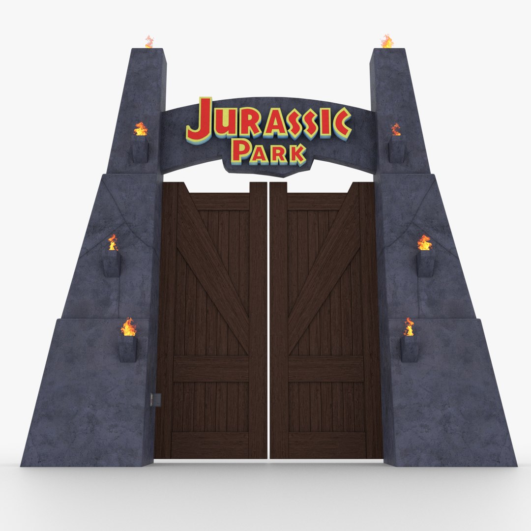 Jurassic park gate 3D model - TurboSquid 1665766