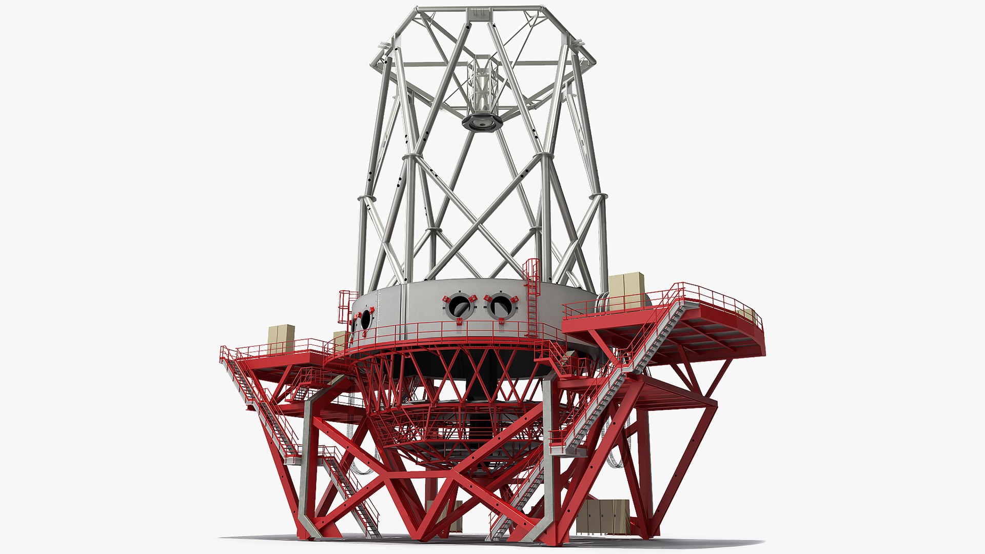 3D reflecting telescope model - TurboSquid 1653265