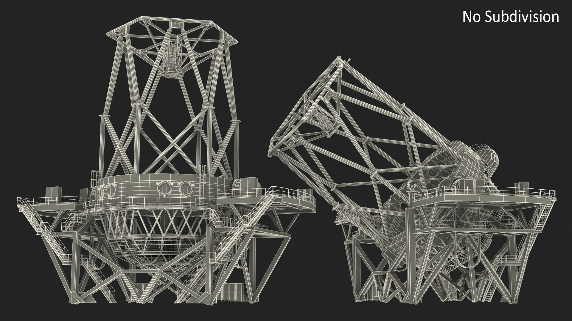3D reflecting telescope model - TurboSquid 1653265