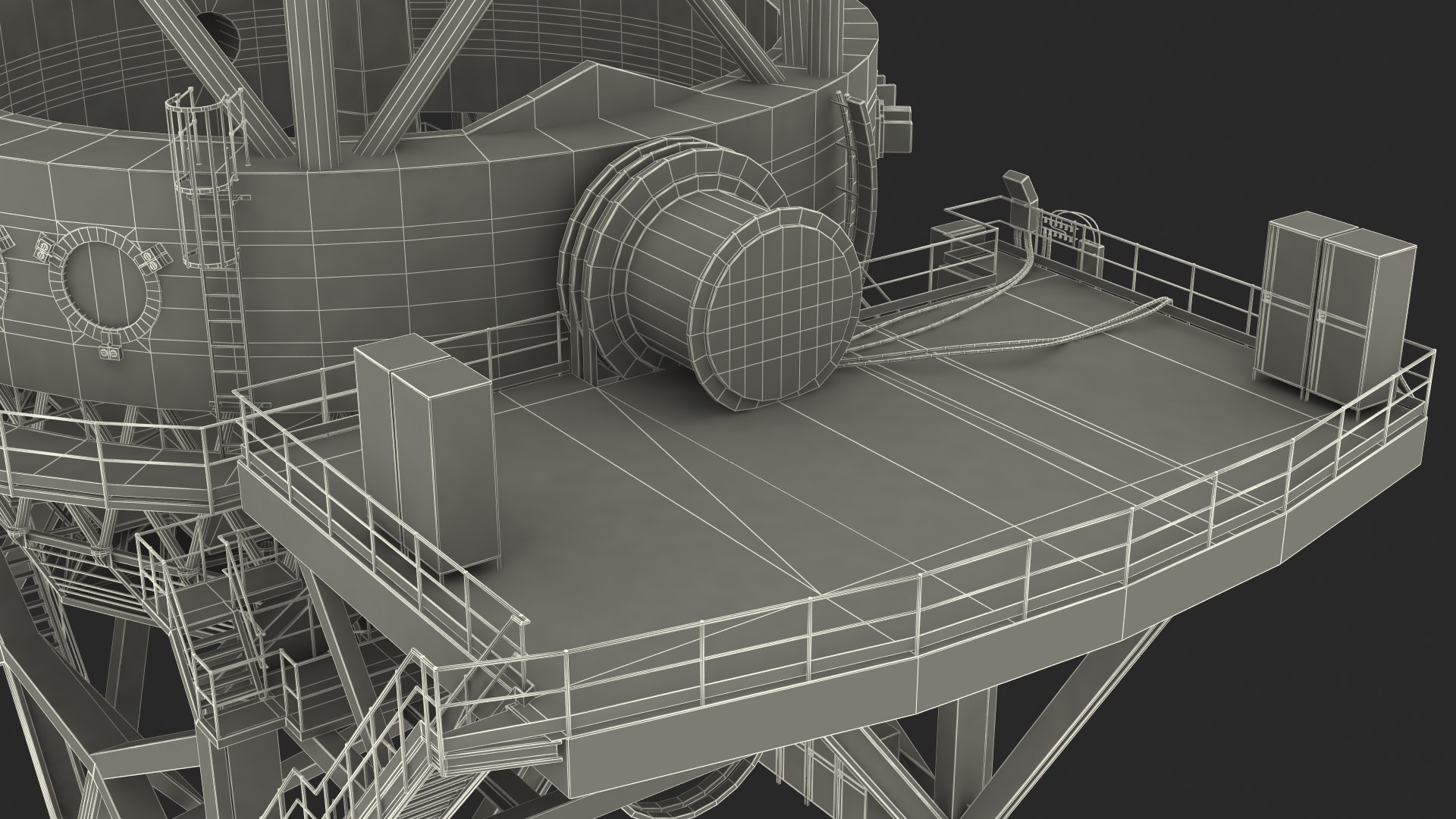 3D reflecting telescope model - TurboSquid 1653265