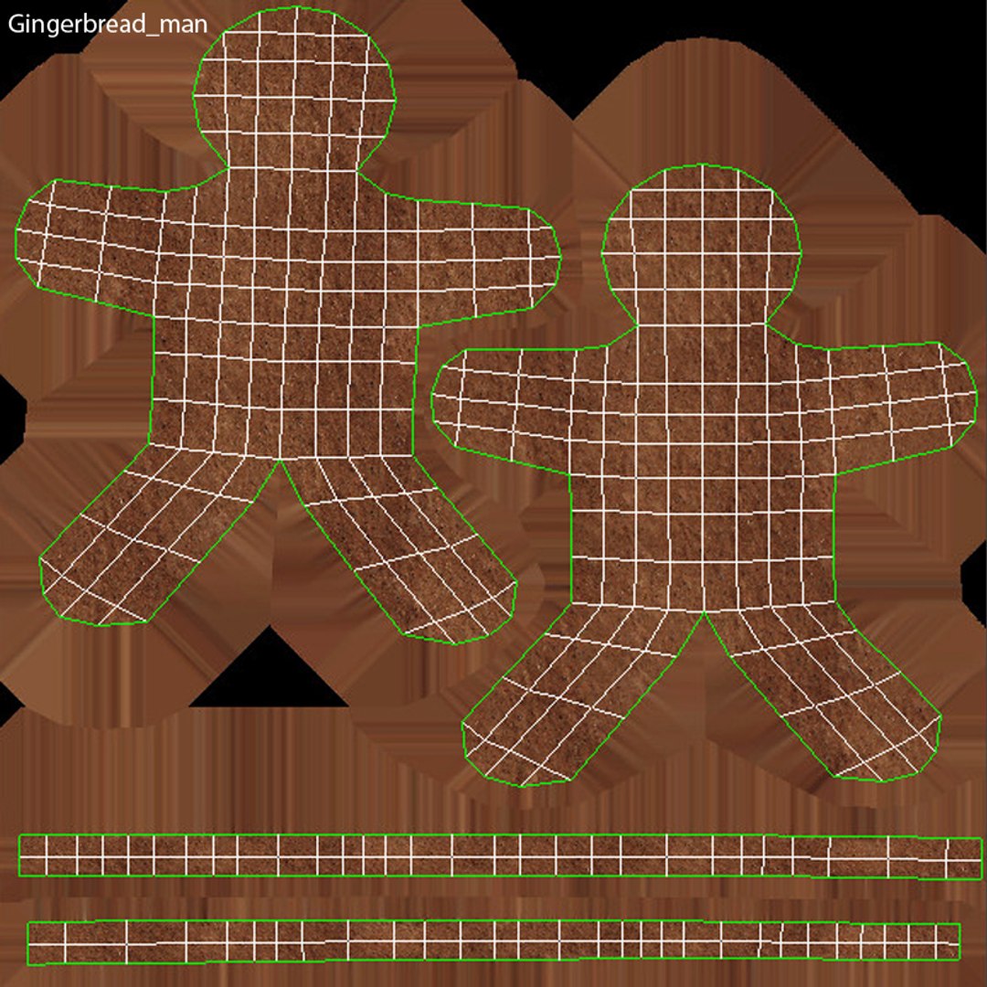 Gingerbread man 3D model - TurboSquid 1985011