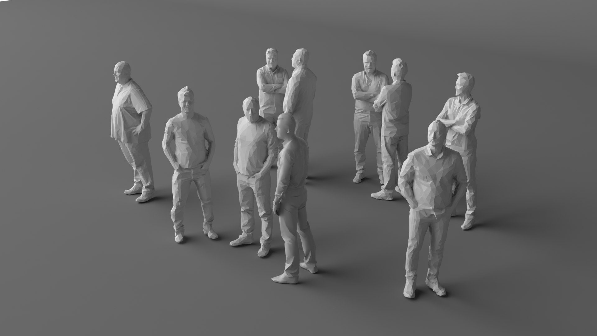 3D 10 People Crowds - TurboSquid 1468658