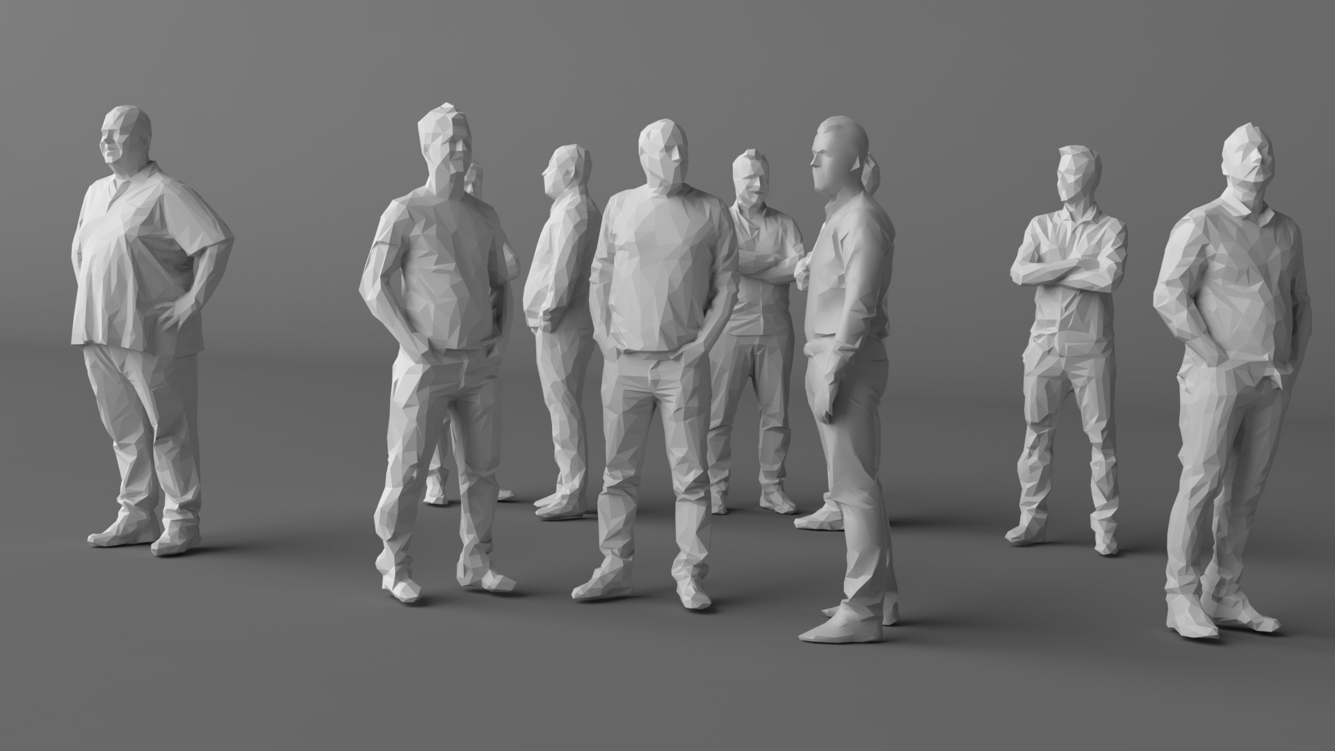 3D 10 People Crowds - TurboSquid 1468658