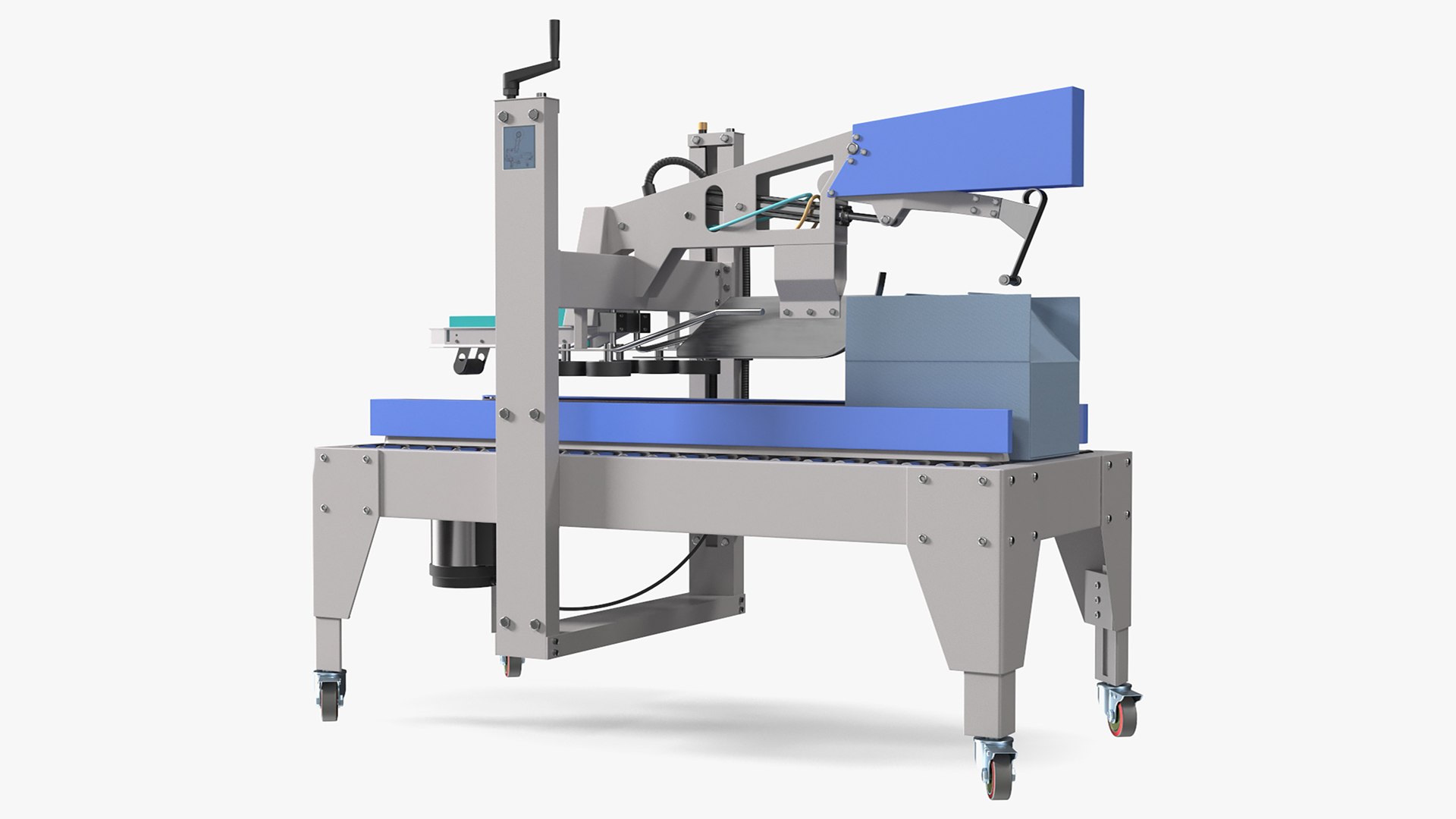 3D Carton Box Packing Machine Blue Rigged for Maya model - TurboSquid ...