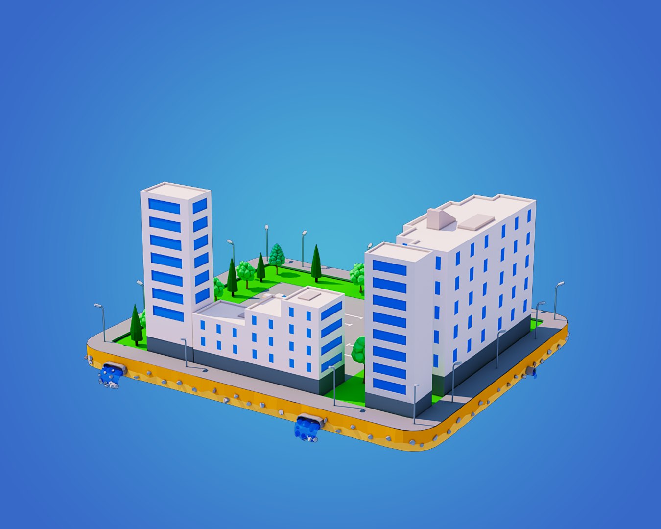 City block 3D model - TurboSquid 1254698
