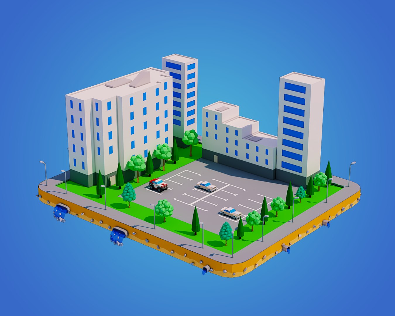City block 3D model - TurboSquid 1254698